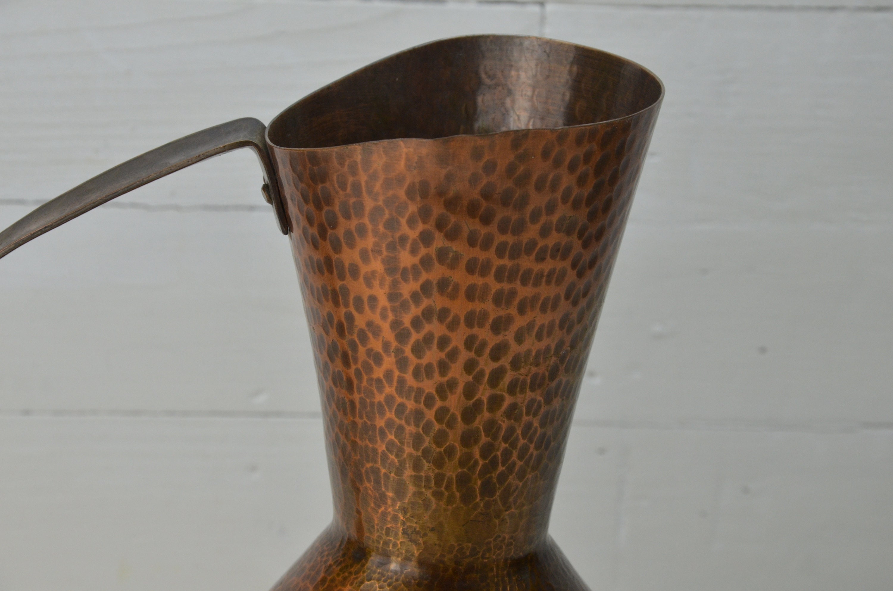 Vintage Germany Big Copper Jug - Round Copper Jug - Big Water Jug ...