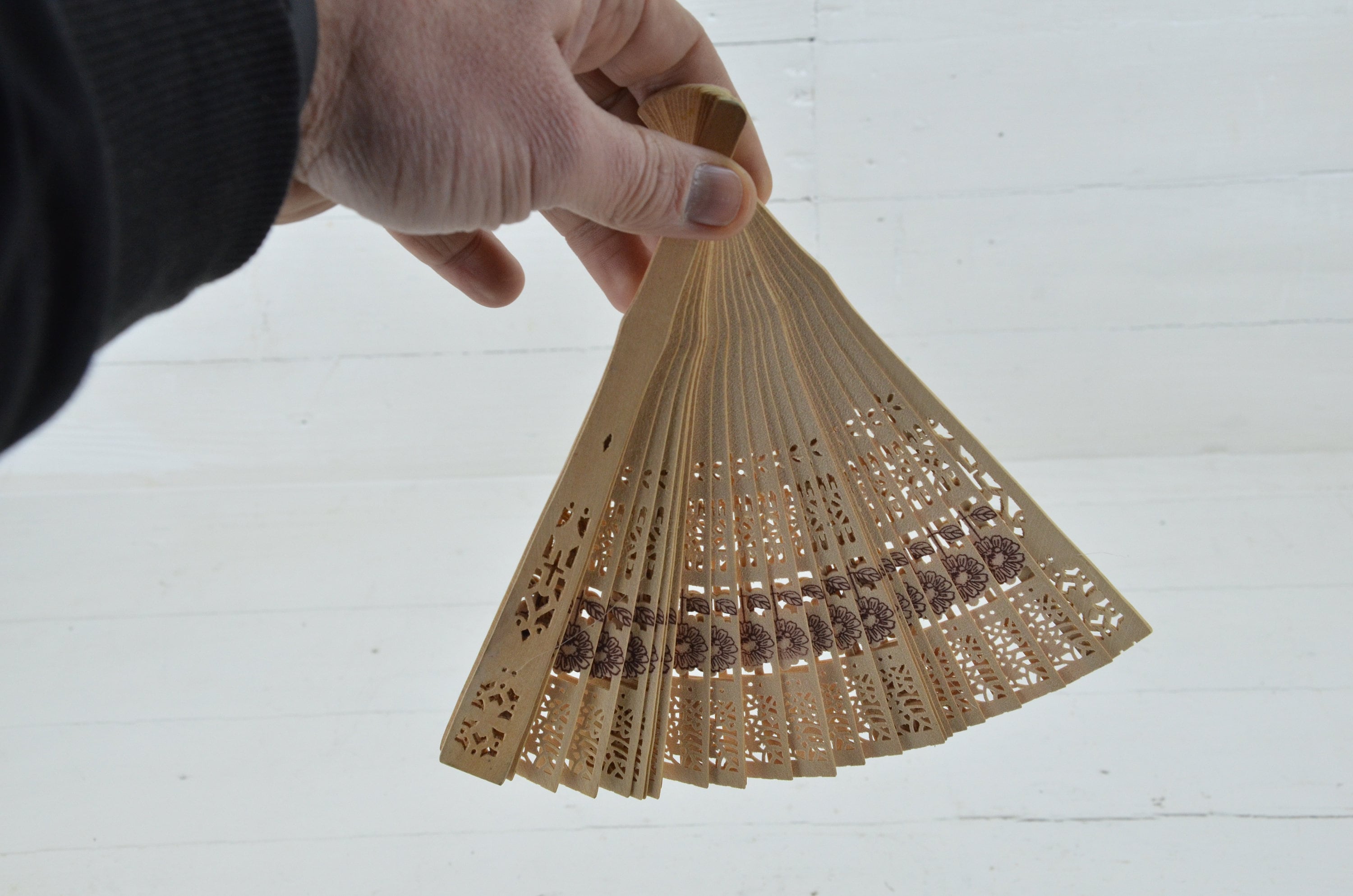Vintage Wooden Fan Wooden Hand Fan Handmade Wooden Fan Folding Hand Fan ...