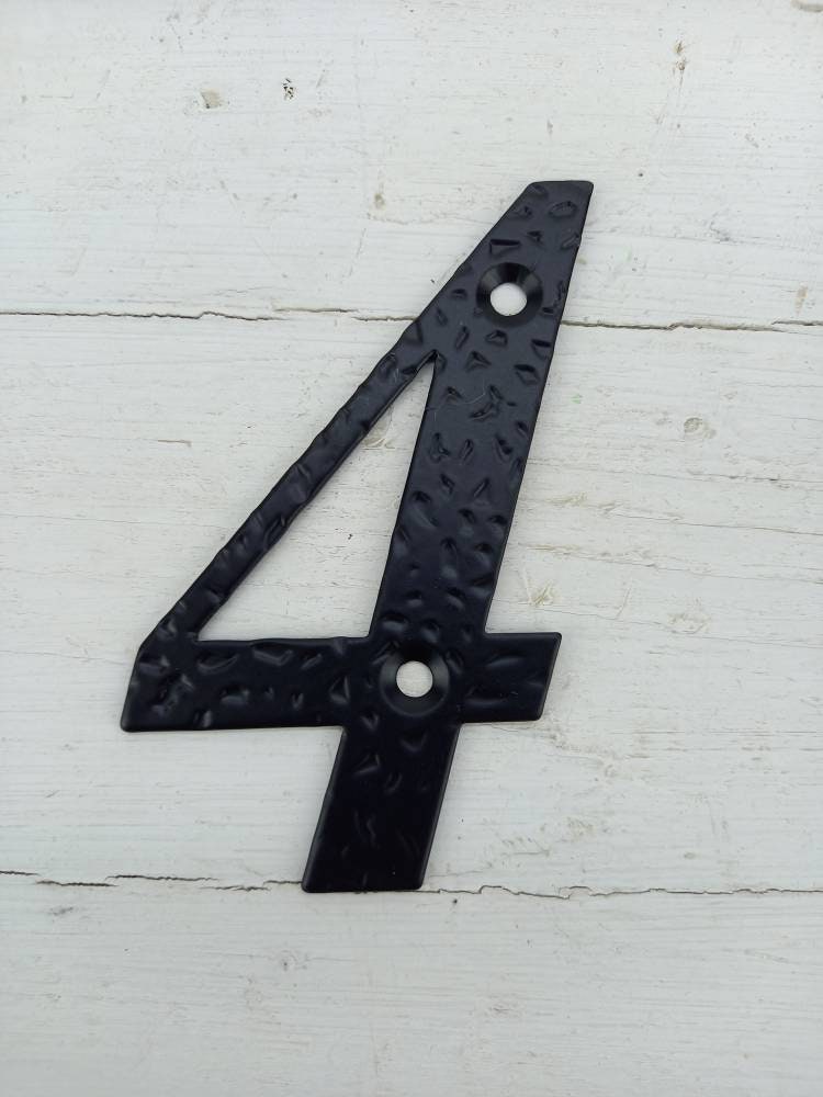 Black Wrought Iron Number - Door Number 4 - Preserved Wrought Iron ...