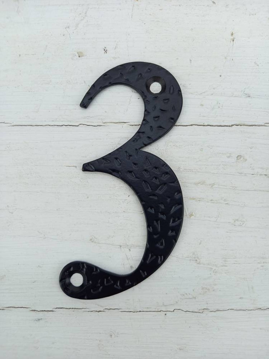 Black Wrought Iron Number - Door Number 3 - Preserved Wrought Iron ...