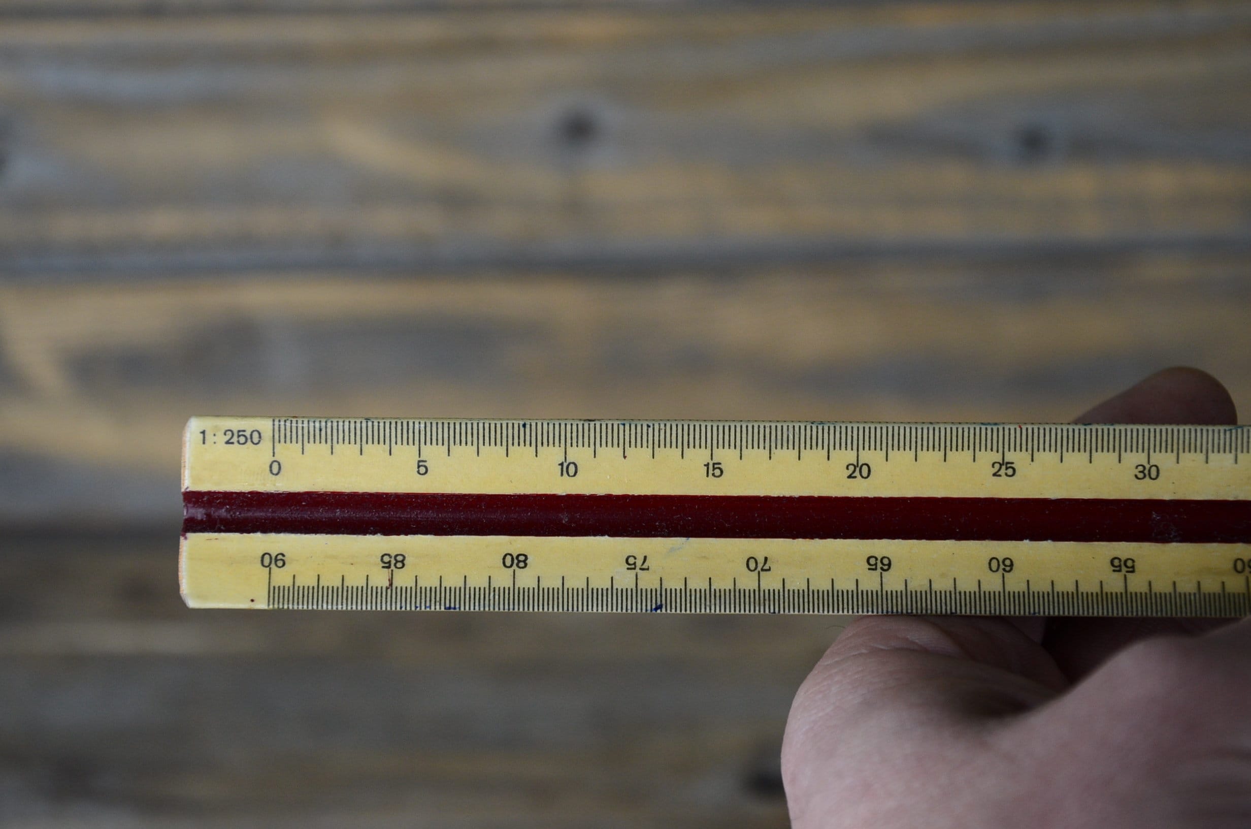 Vintage Wooden Scale Line Triangular Ruler Map Calculator - Etsy
