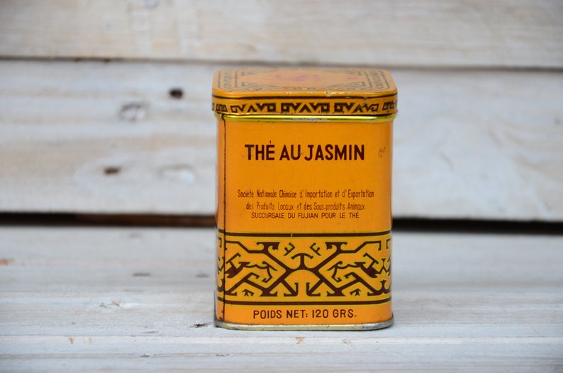 China Metal Tea Box and Jasmine Tea - Old Tin Tea Box - Jasmine Tea ...