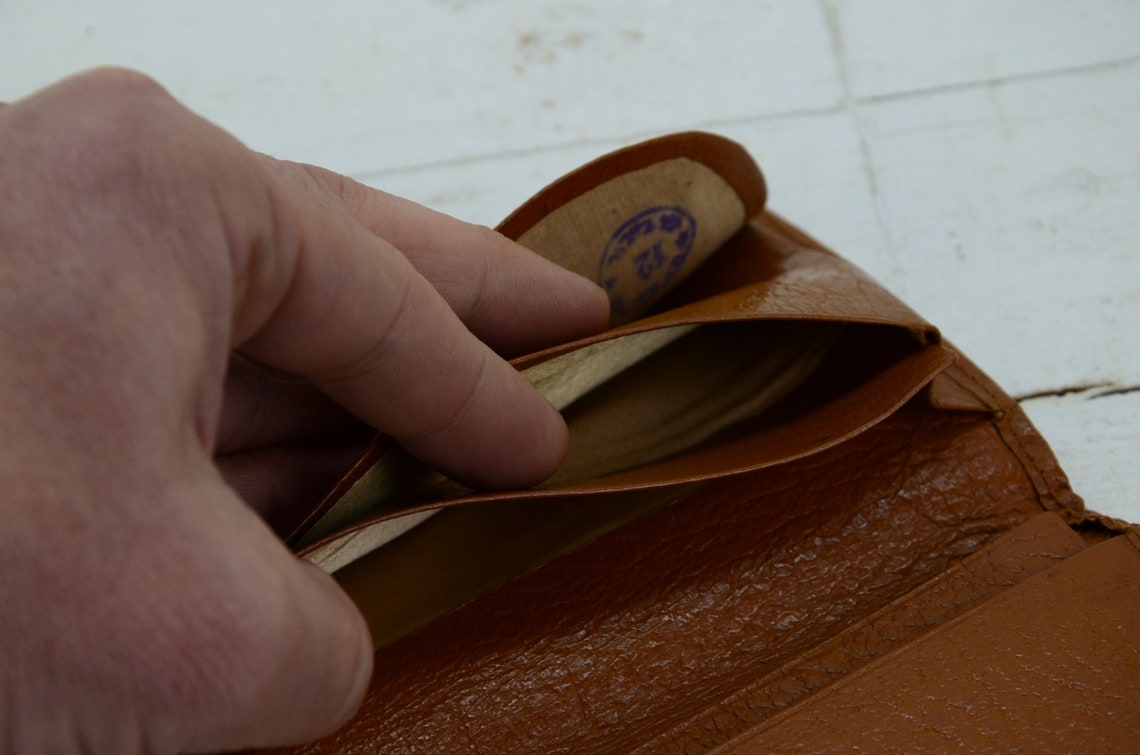 Old Men's Leather Wallet Vintage Leather Wallet Genuine Leather Light ...