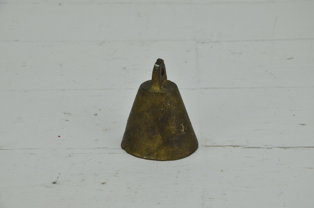 Antique Middle Bell - Vintage Farm Bell - Mini Brass Bell - Primitive ...
