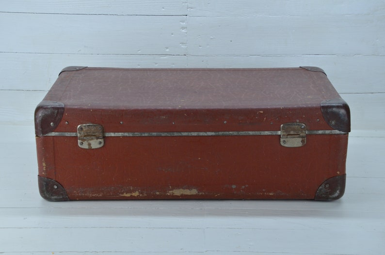 Old Cardboard Suitcase - Vintage Suitcase - Baggage Case - Travel Case ...