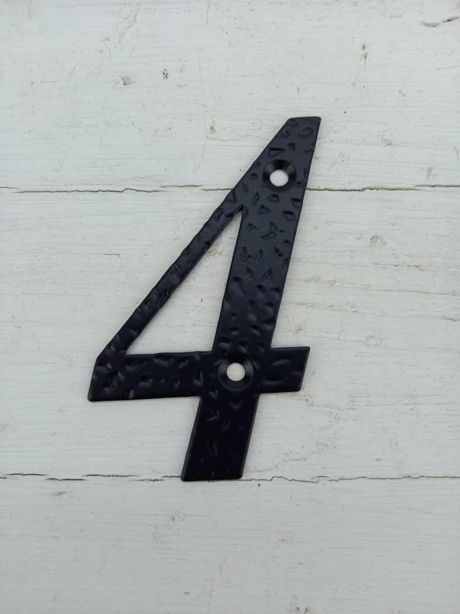 Black Wrought Iron Number - Door Number 4 - Preserved Wrought Iron ...