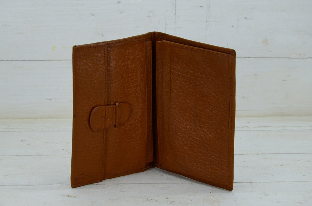 Old Men's Leather Wallet - Vintage Leather Wallet - Genuine Leather ...