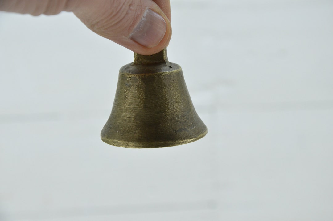 Antique Small Brass Bell - Vintage Farm Bell - Brass Bell - Primitive ...