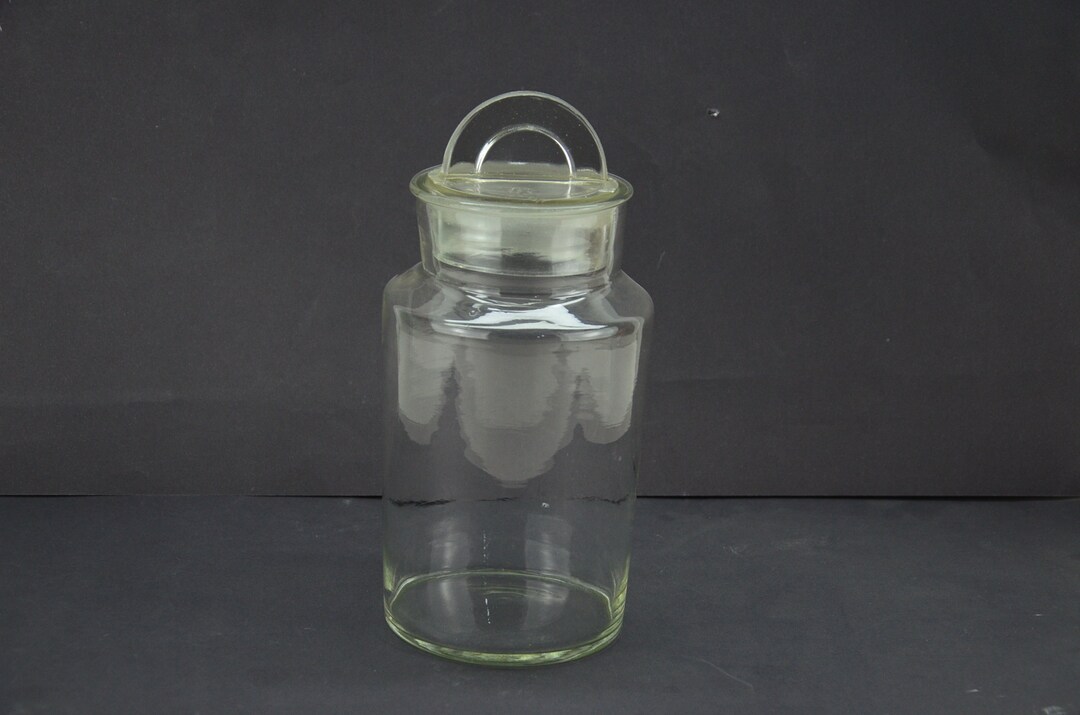 Vintage Big Glass Jar - Old Big Glass Jar - Glass Jar - Big Glass Jar ...