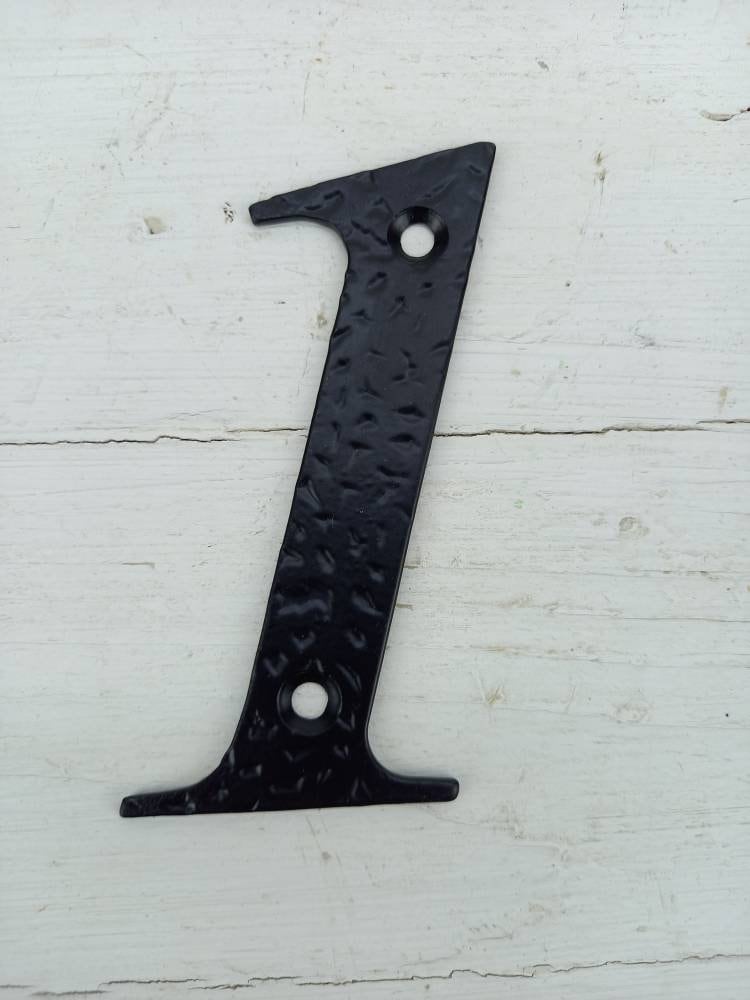 Black Wrought Iron Number - Door Number 1 - Preserved Wrought Iron ...