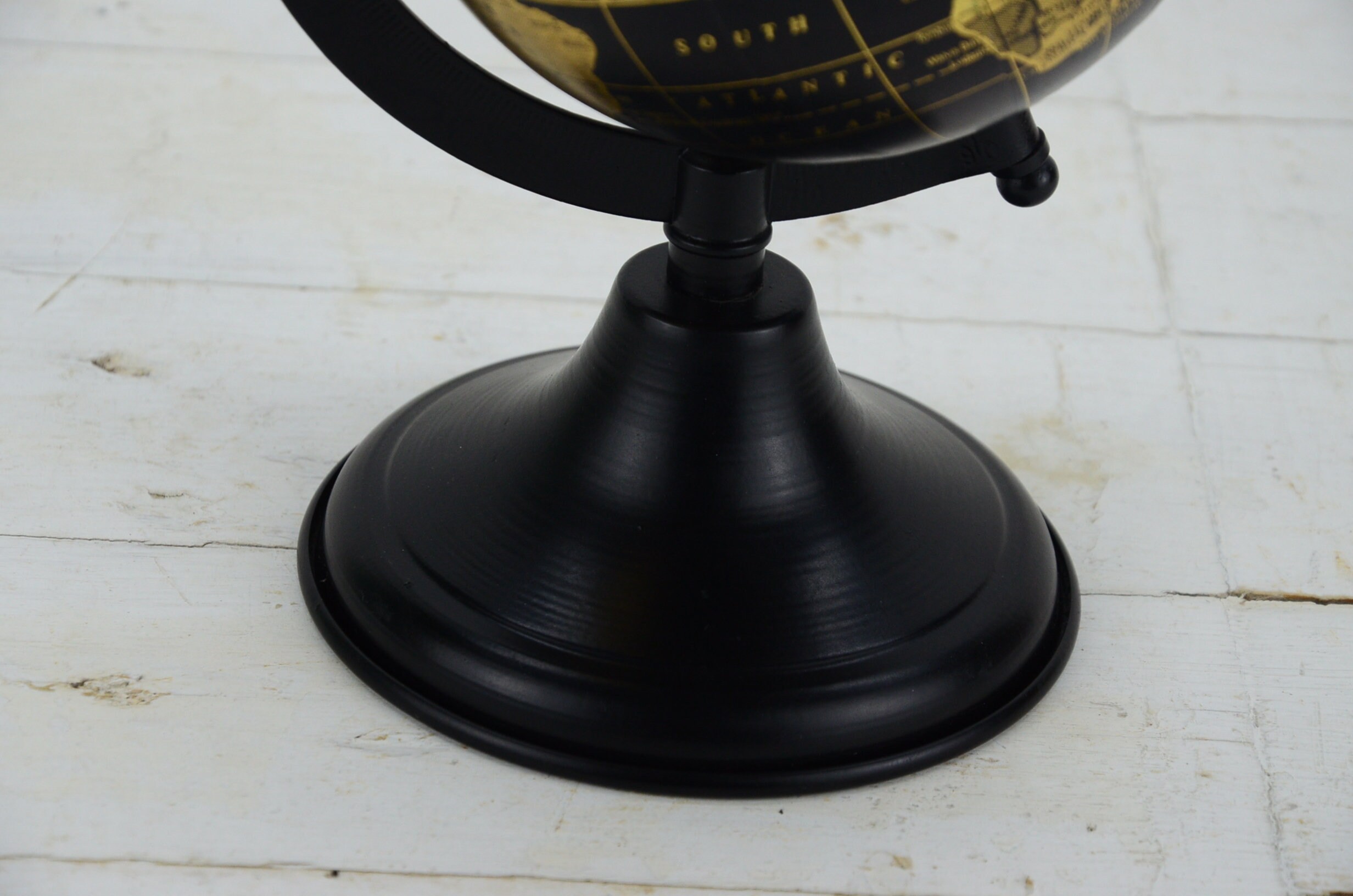 Small Black Globe - Metal Globe - Earth Globe - World Globe - Vintage ...