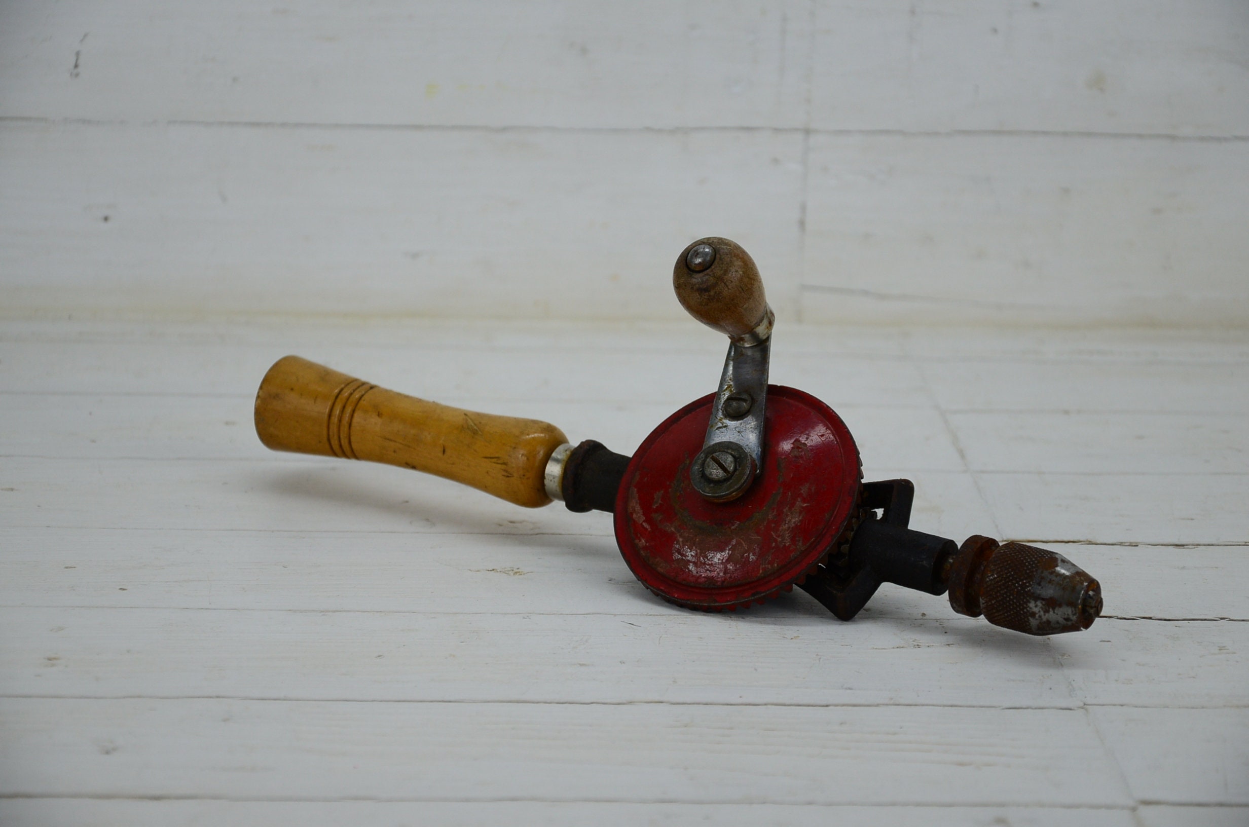 Vintage Hand Wood Drill - Drill - Metal Drill - Vintage Tools - Rustic ...
