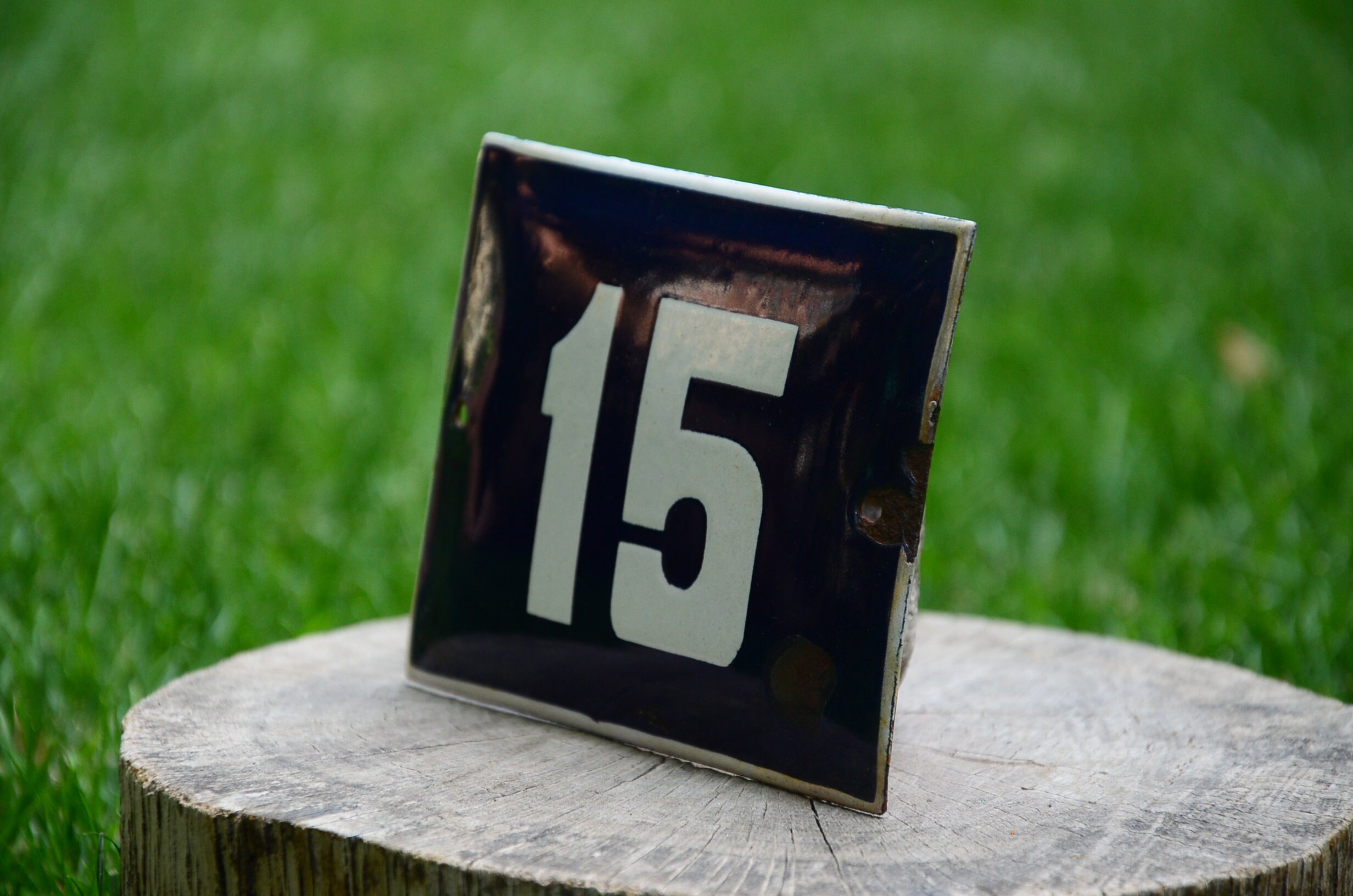 Vintage French Blue House Number - Door Number 15 - French Enameled ...