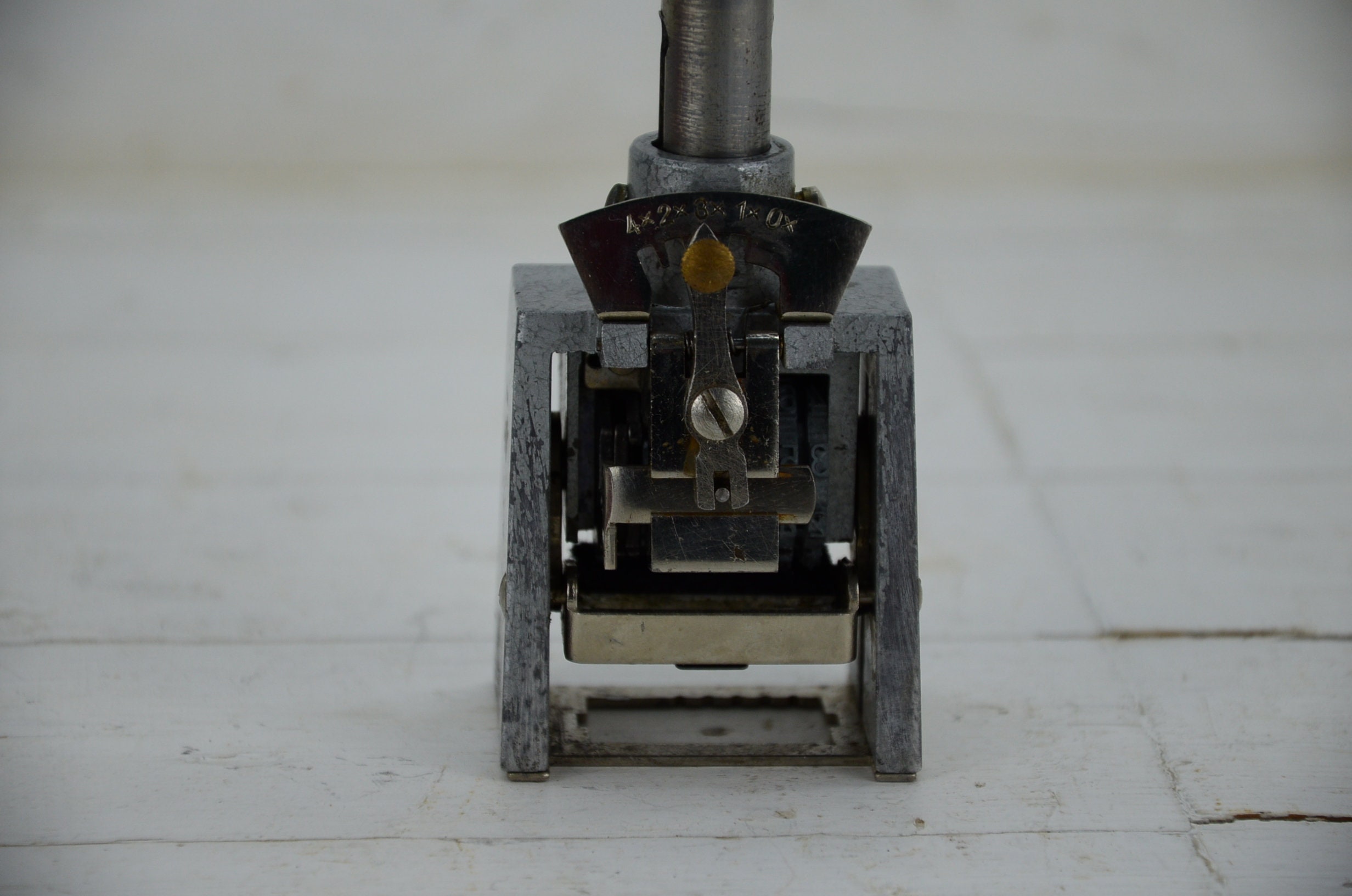 Numbering Machine - Vintage Numbering Date Stamp - Hand Ink Stamp ...