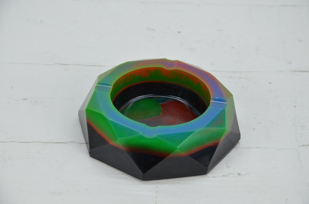 Handmade Hexagonal Epoxy Resin Ashtray Handmade Ashtray Masive Epoxy ...