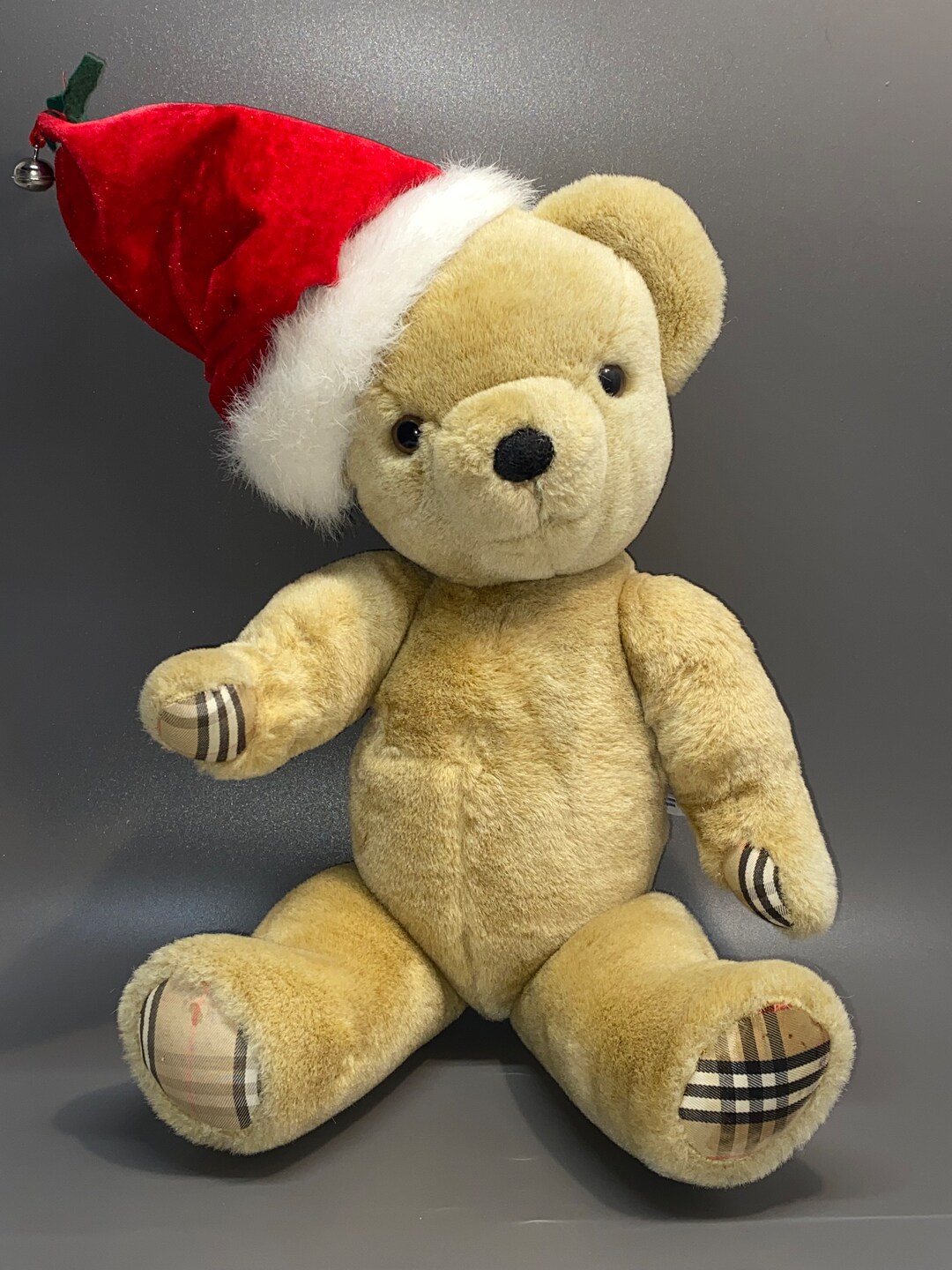 Vintage RARE Burberry Santa Bear - Etsy