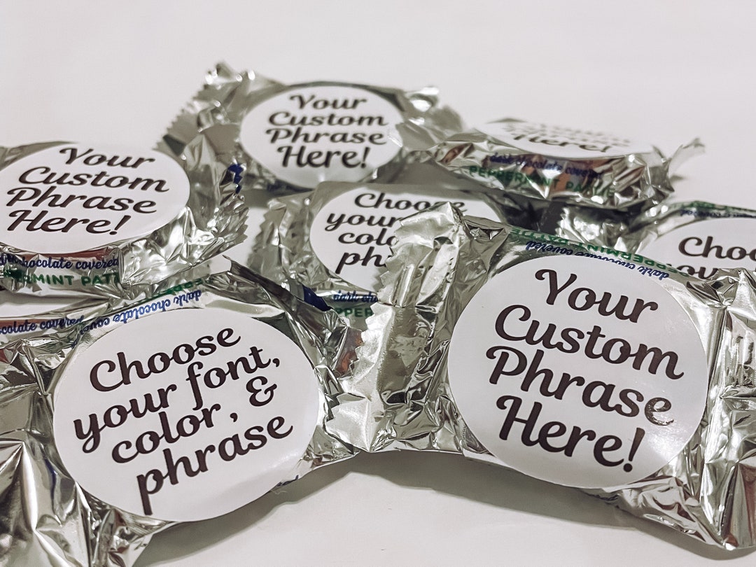 Personalized York Peppermint Patty Stickers: Wedding & Engagement ...