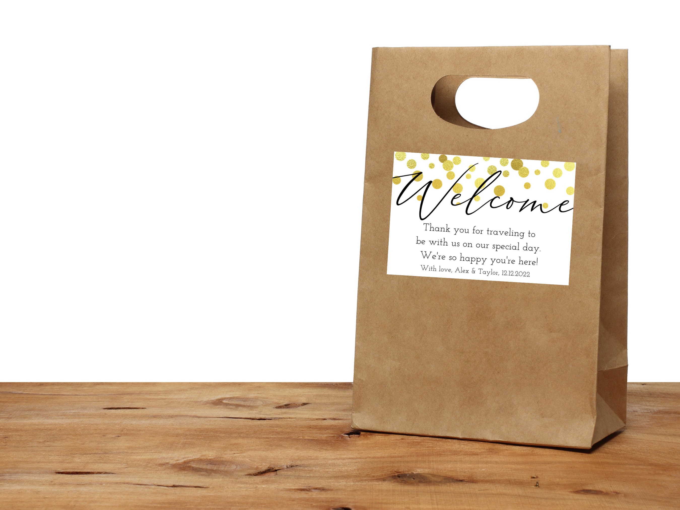 Welcome Traveling Guests Wedding Sticker Gift Bag Stickers - Etsy