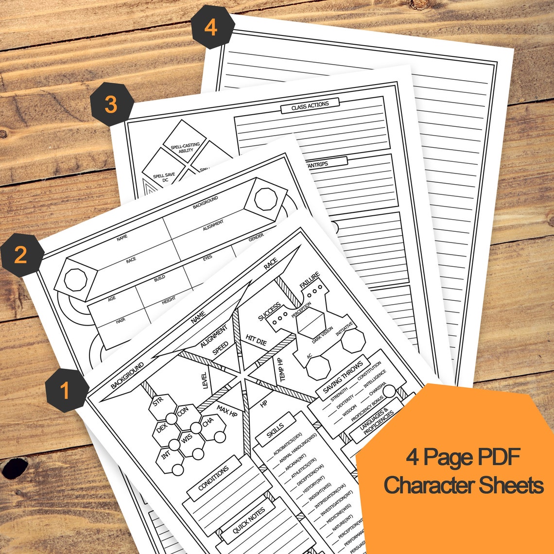 Dnd 5e Gradient Character Sheet PDF / Dungeons and Dragons 5th Edition ...