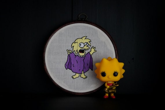 Lisa Simpson I Am the Lizard Queen Hand Stitched Embroidery - Etsy