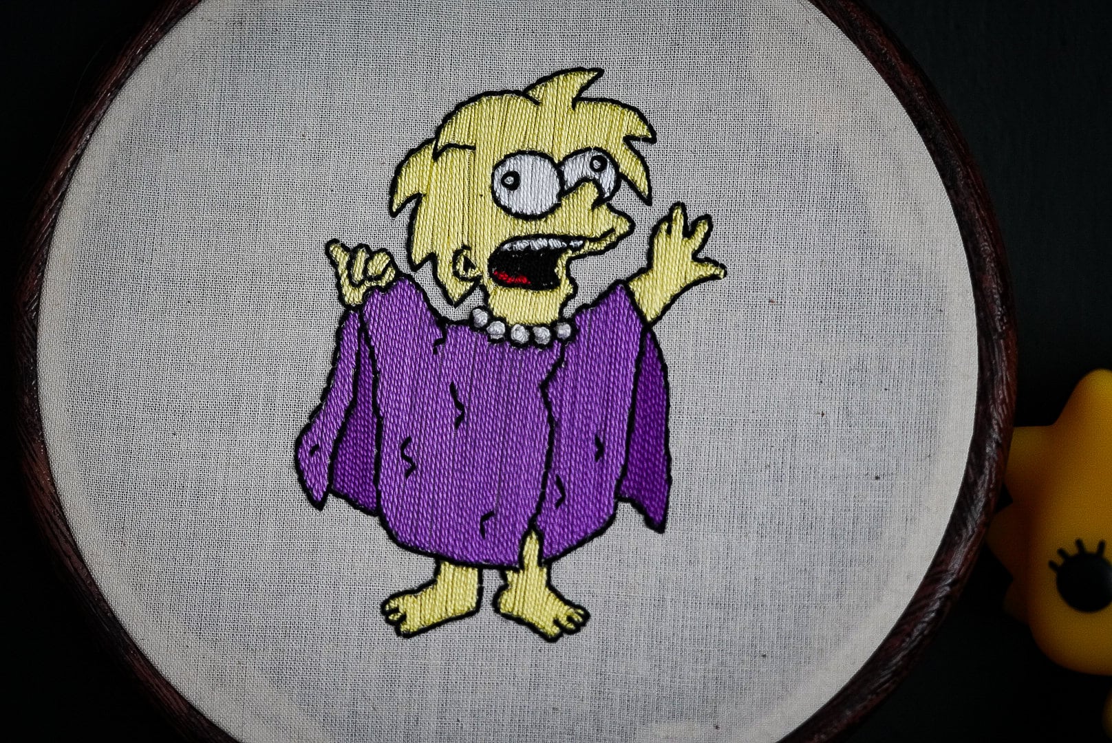 Lisa Simpson I Am the Lizard Queen Hand Stitched Embroidery Hoop - Etsy