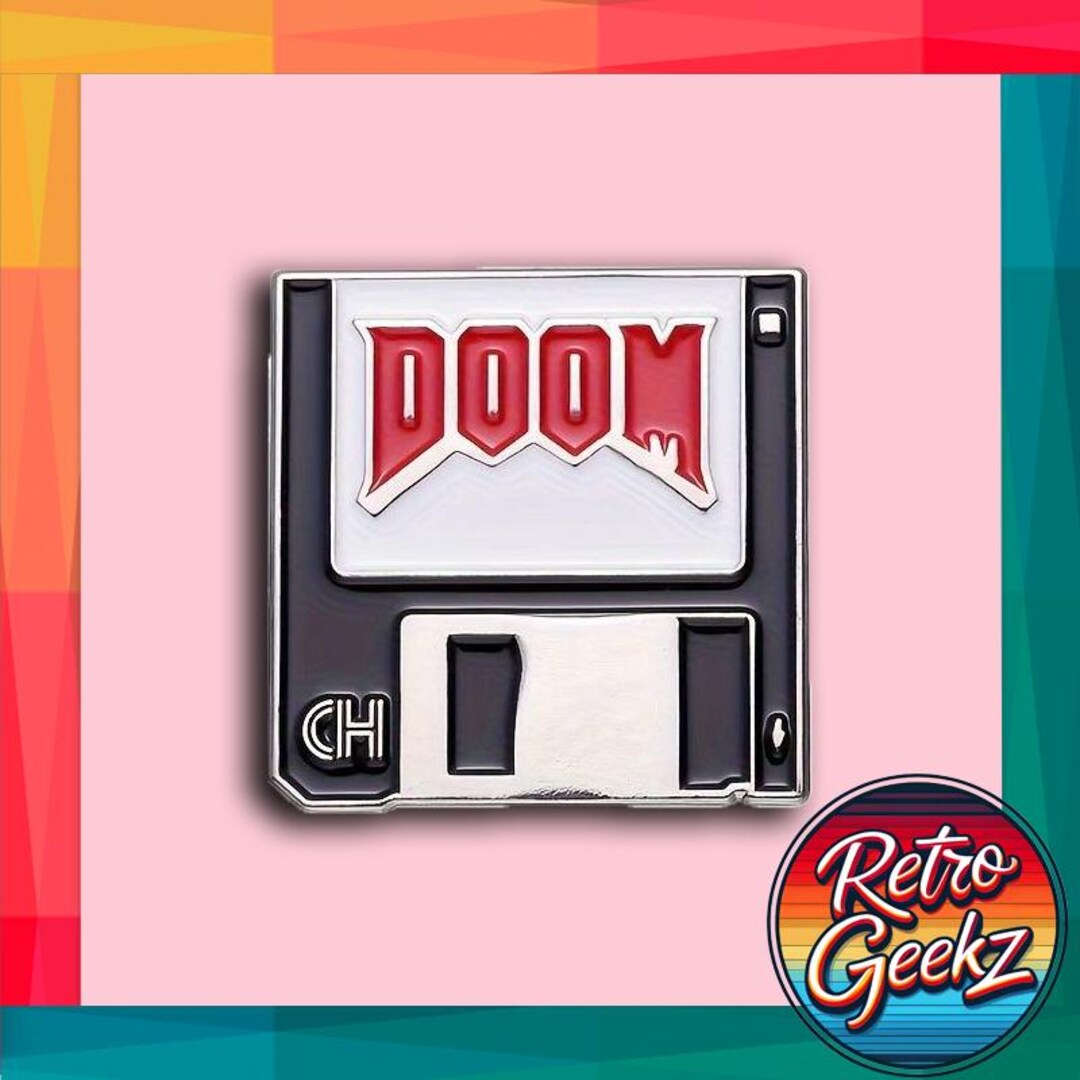 Doom Floppy Disc Retro Game Enamel Pin: Gamer Collectible, Vintage ...