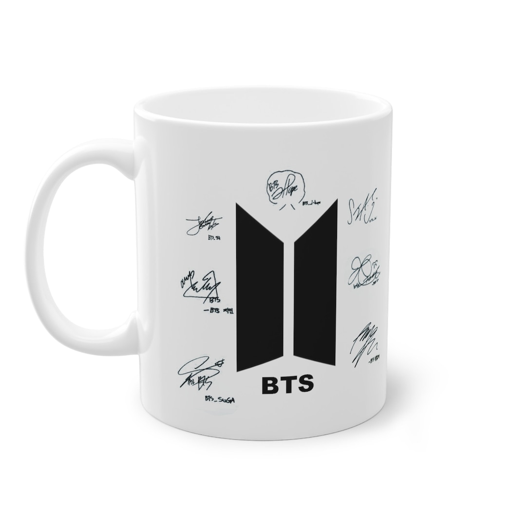 Bts Mug BTS Bangtan Boys Signatures Autograph Tea and Coffee Mug Gift ...