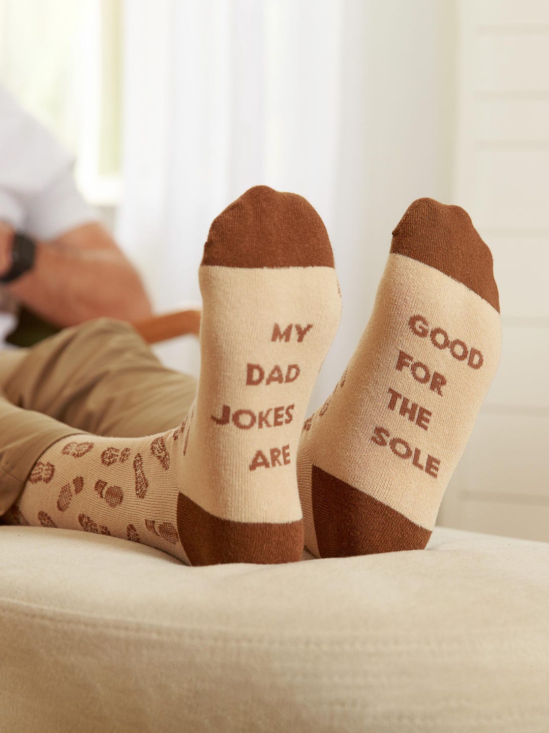 Brown Funny Dress Socks With Dad Joke, One Pair of Funny Socks for Men ...