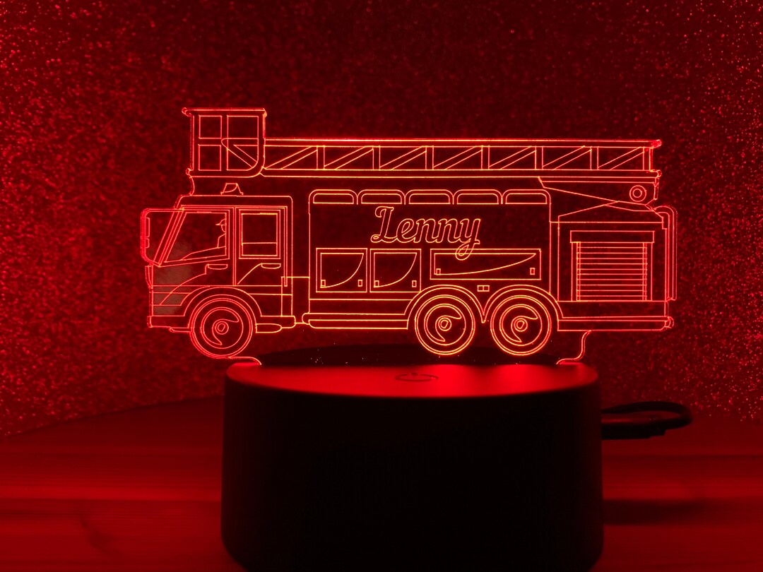 Night Light Fire Engine Personalized With Your Desired Name Including ...