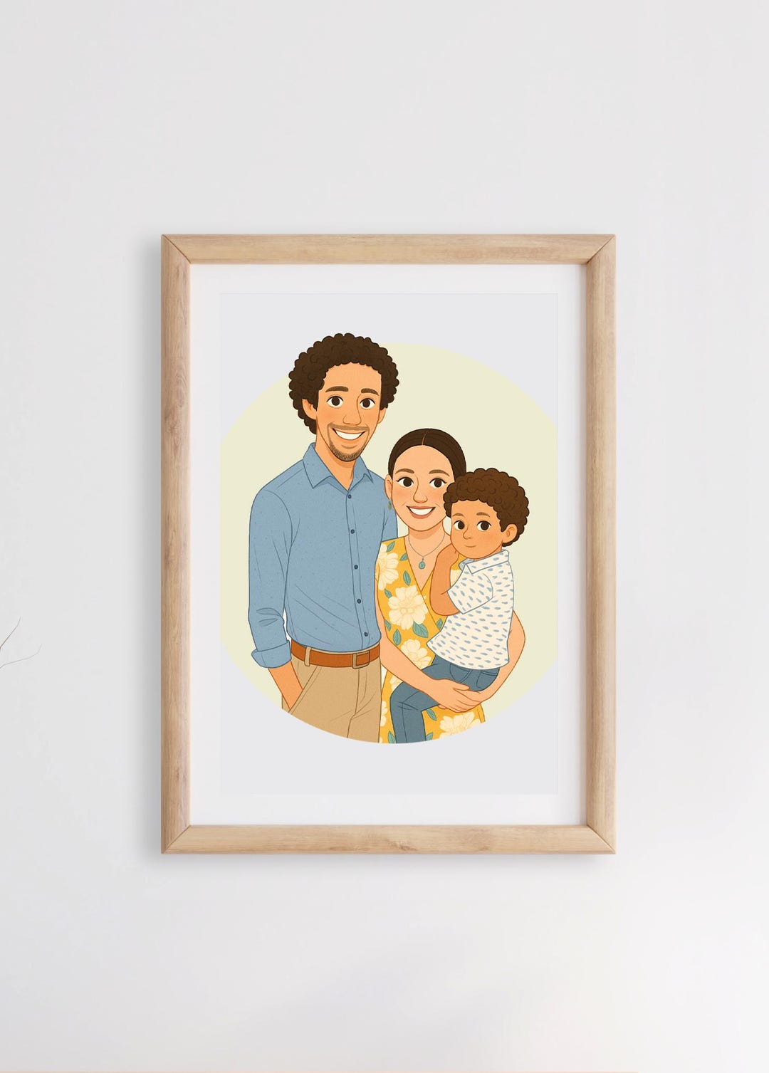 Custom Cartoon Family Portrait From Photo (digital Printable) - Etsy