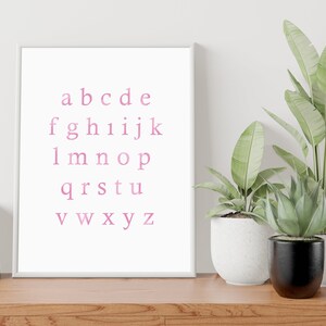 ABC Wall Art, Watercolor Nursery Art, Watercolor Alphabet Print, ABC ...