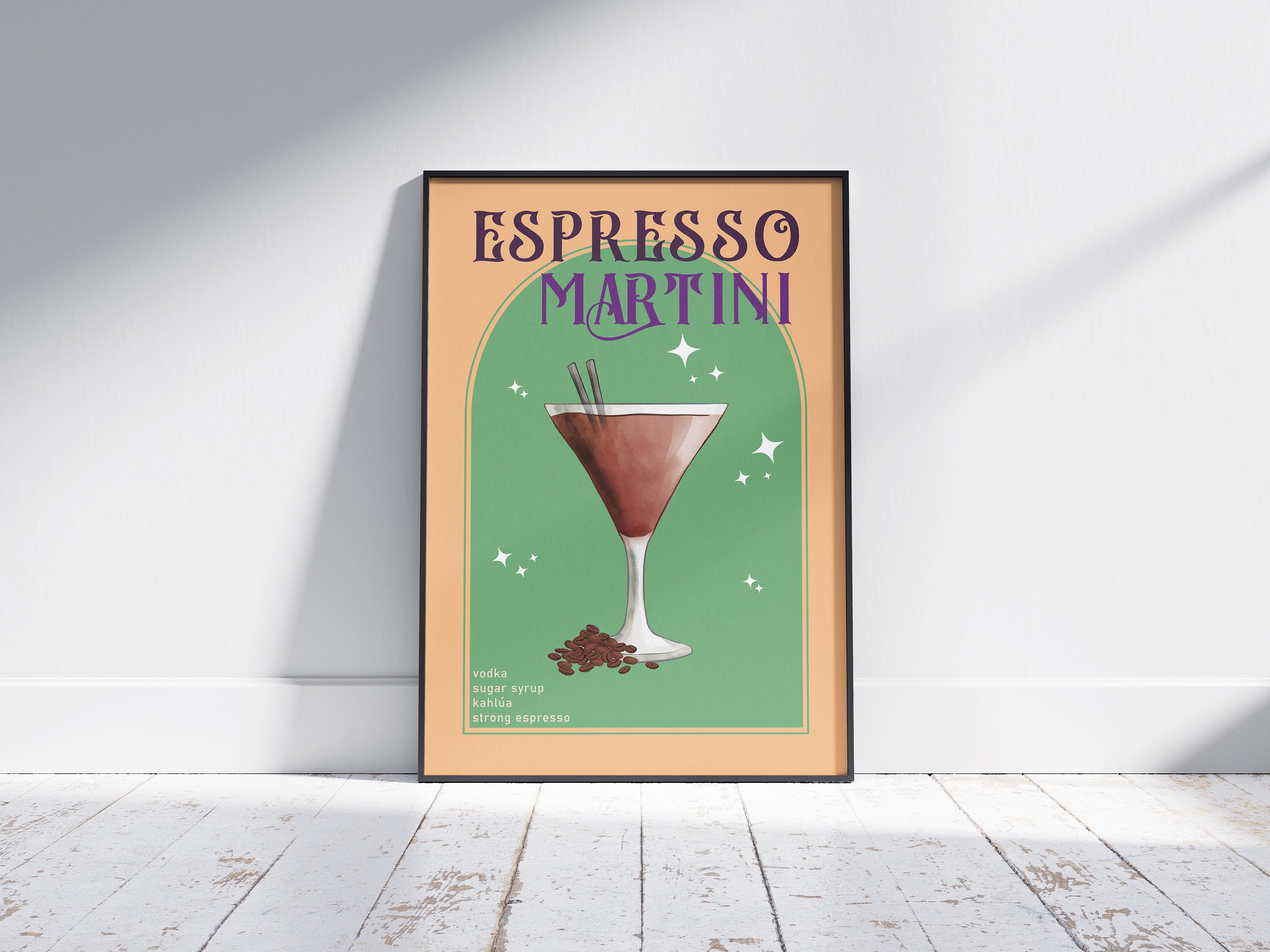 Cocktail Prints Set of 6 Cute Colorful Liquor Drink Printable - Etsy