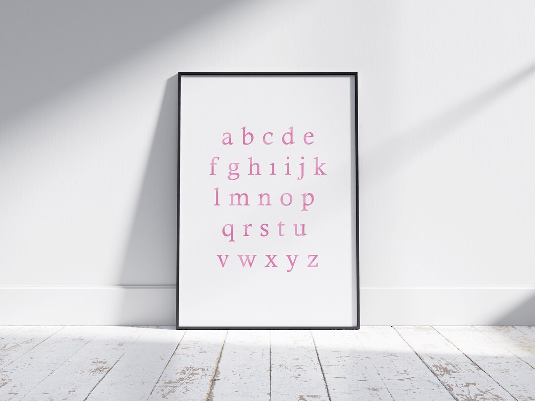 ABC Wall Art, Watercolor Nursery Art, Watercolor Alphabet Print, ABC ...