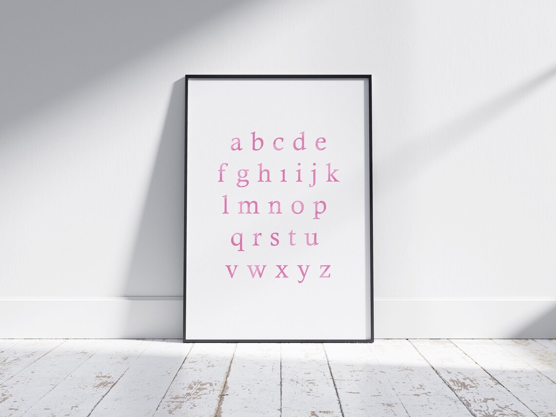 ABC Wall Art Watercolor Nursery Art Watercolor Alphabet - Etsy