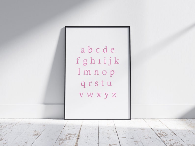 ABC Wall Art, Watercolor Nursery Art, Watercolor Alphabet Print, ABC ...