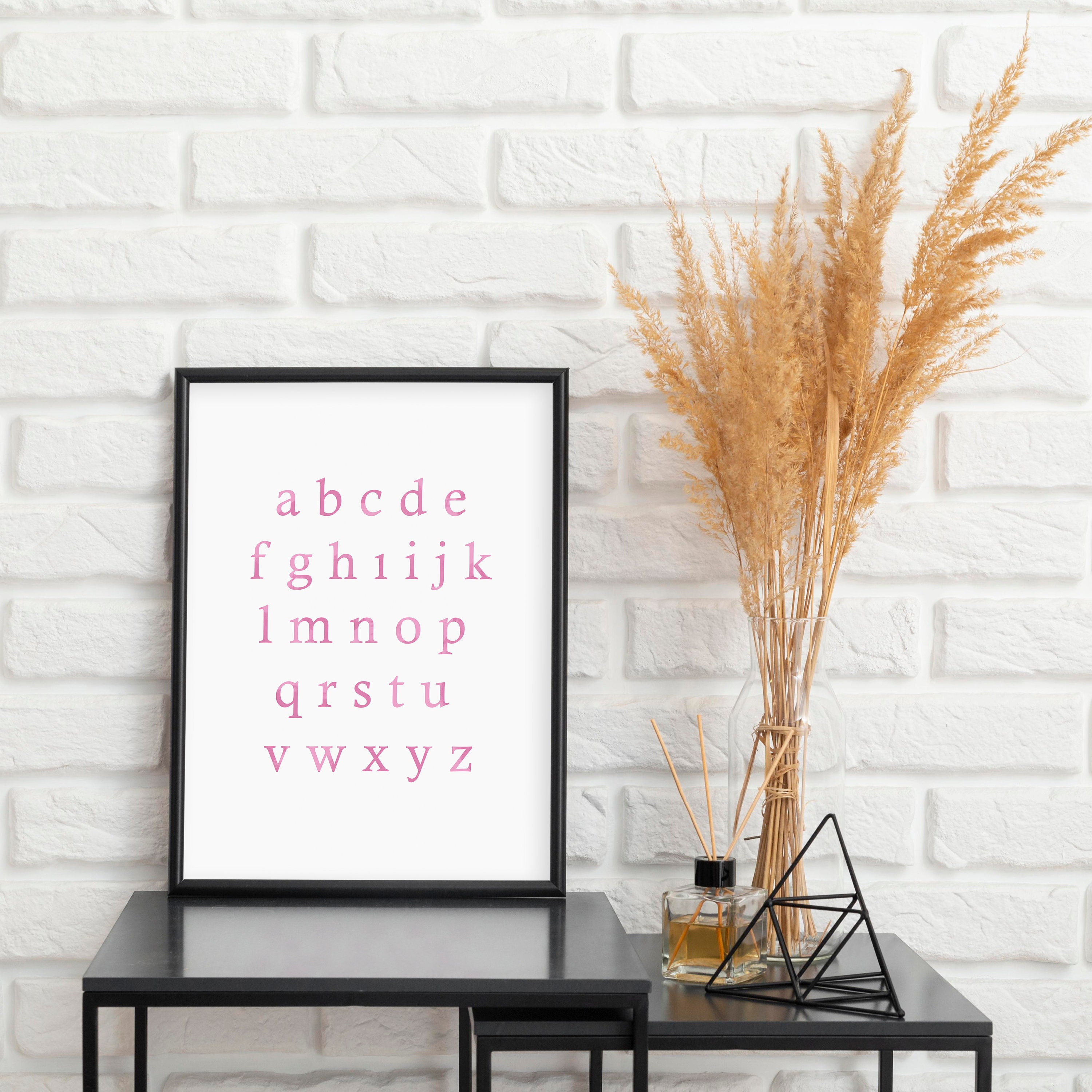 ABC Wall Art, Watercolor Nursery Art, Watercolor Alphabet Print, ABC ...