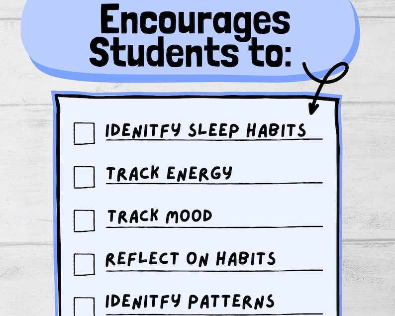Teen Sleep Tracker Journal, Mood and Energy, ASD and ADHD (instant ...