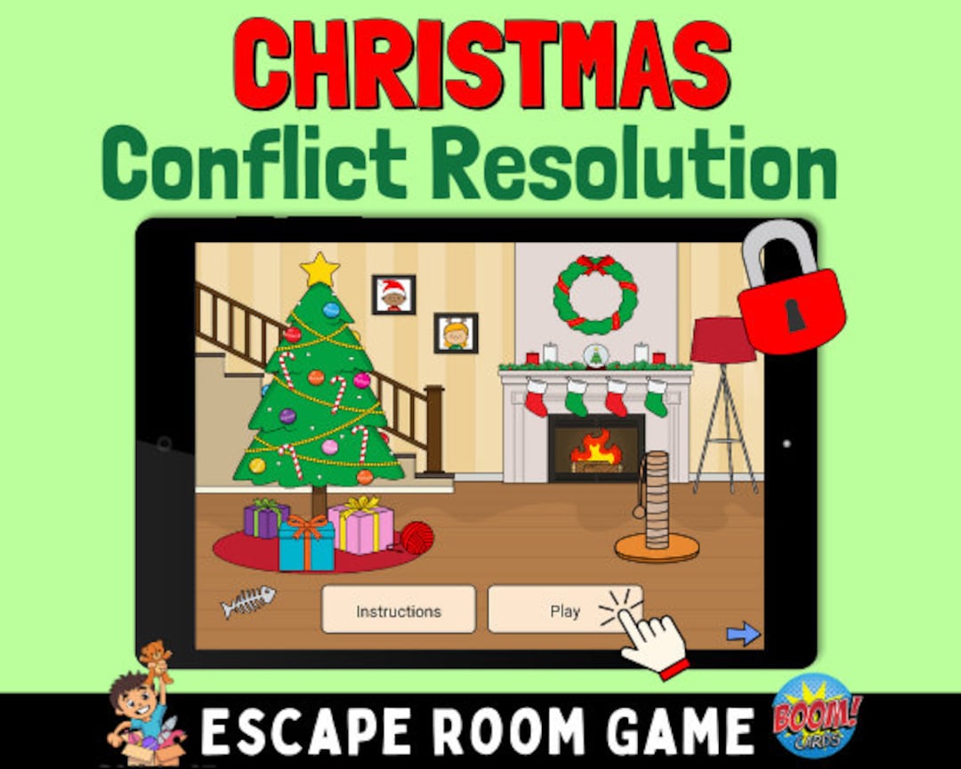 Christmas Social Skills Escape Room Game: Conflict Resolution Boom ...