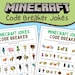 Minecraft Inspired Code Breaker Jokes Activity | Problem Solving (PDF ...