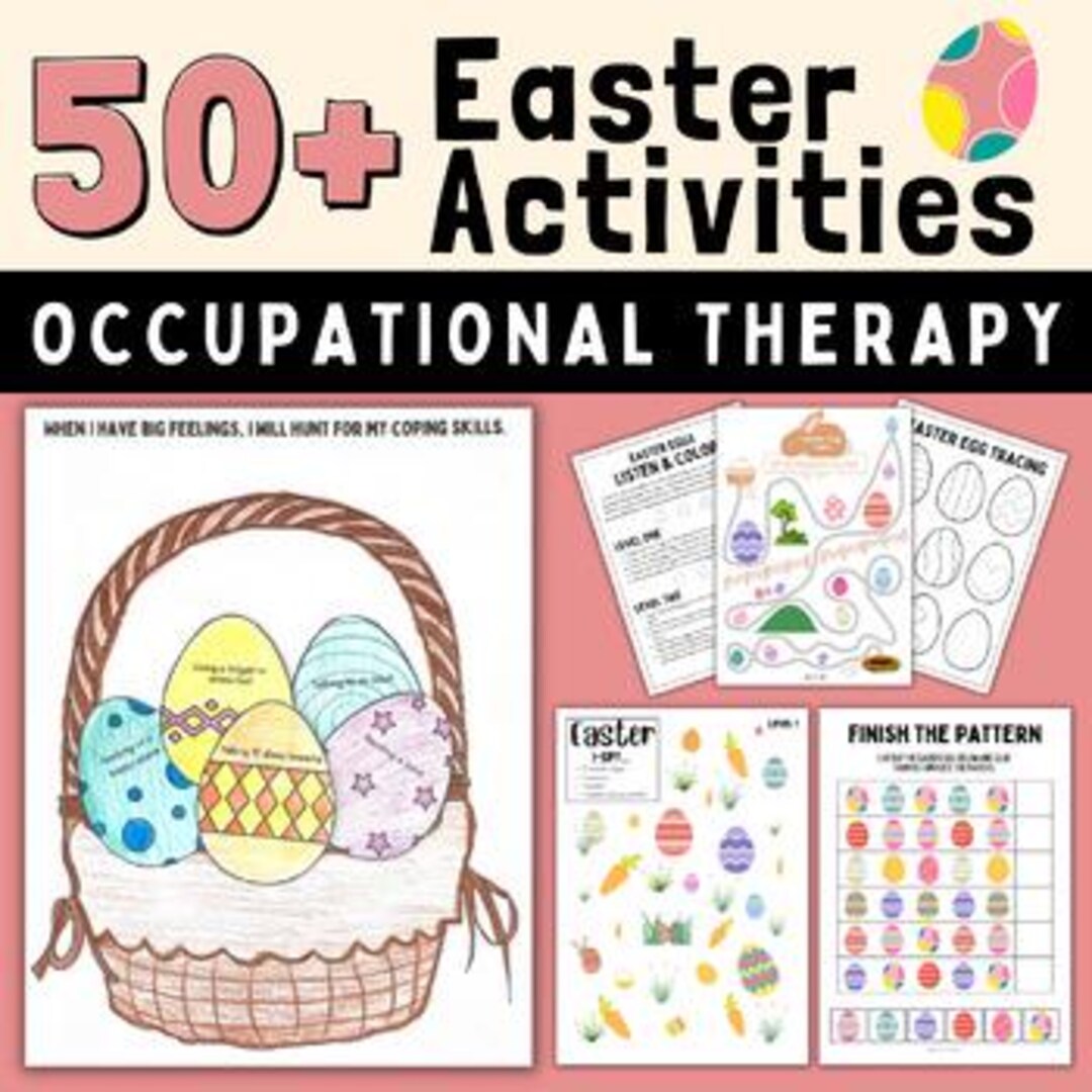 EASTER Occupational Therapy Activities: Coping Skills, Language, Pencil ...