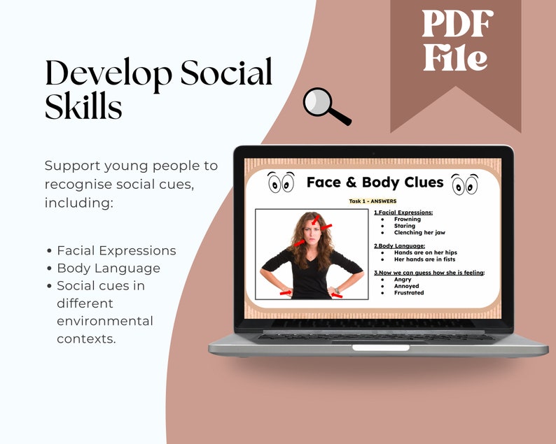 Social Skill Detective Activity, Learn Facial Expressions, Body ...