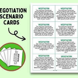 Negotiation Board Game MINECRAFT Theme: Social Skills & Problem Solving ...