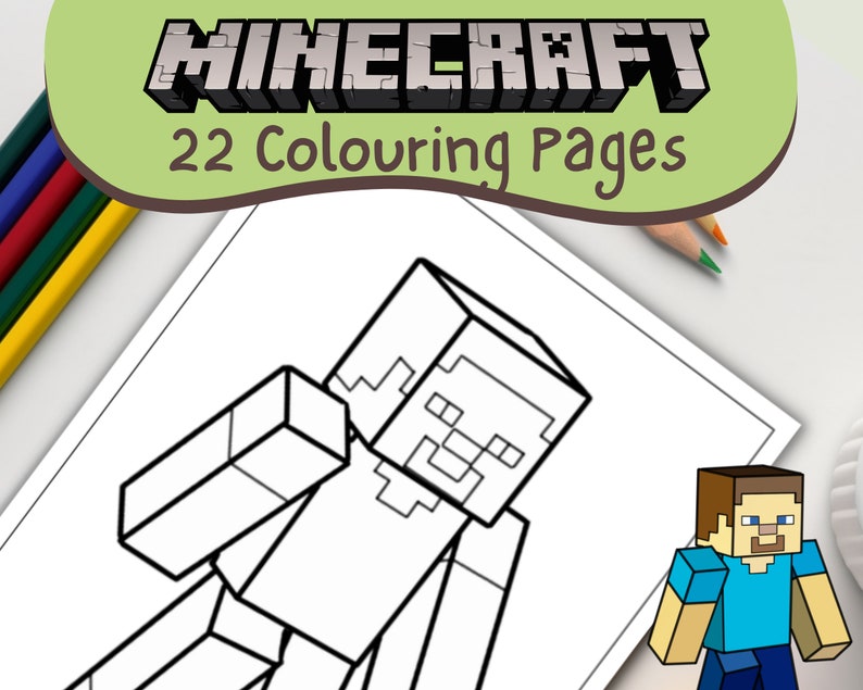 Printable Minecraft Colouring Pages, Activity, Worksheet, Party Video ...