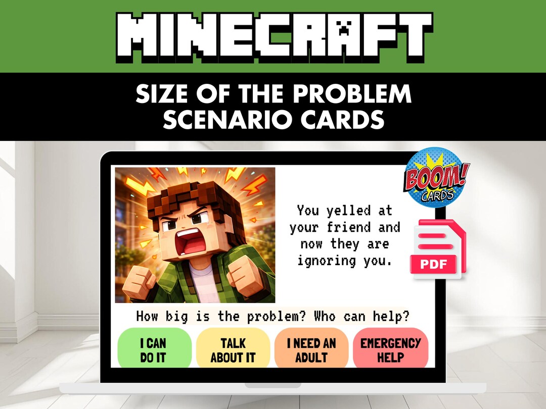 Emotional Regulation Activity | Size of the Problem Scenario Cards ...