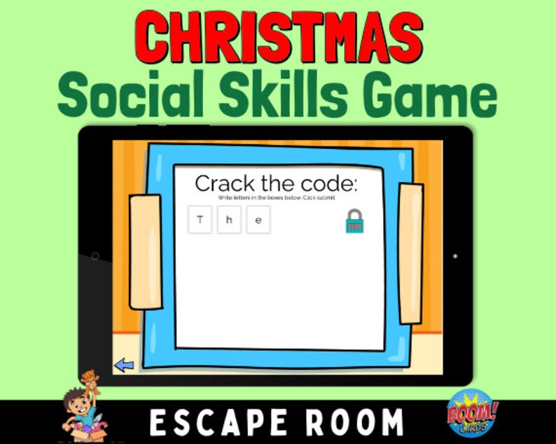 Christmas Social Skills Escape Room Game: Conflict Resolution Boom ...