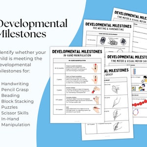 Fine Motor Skill Developmental Milestones Quick Reference Booklet ...