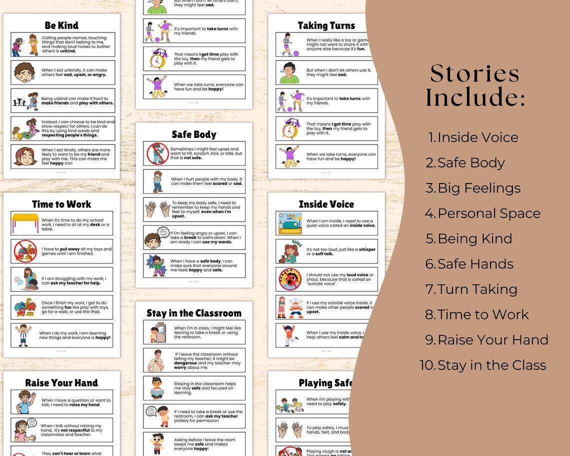 Autism Social Stories, Special Education, Early Intervention (PDF) - Etsy