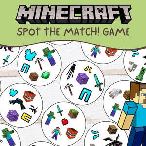 Minecraft Inspired Spot It! Game | Visual Processing, Memory (PDF) - Etsy