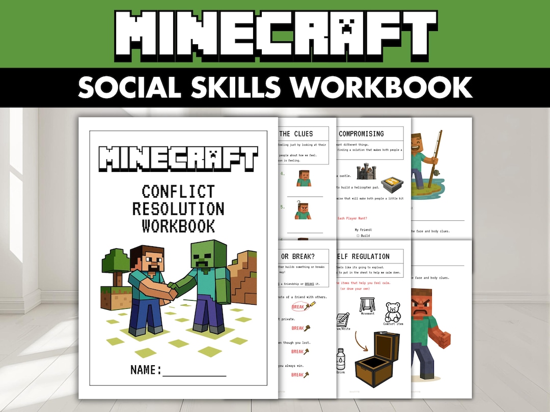 Conflict Resolution Workbook: Minecraft Inspired Social Emotional ...