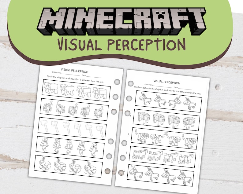 Fine Motor Activity Book MINECRAFT THEME | Develop Pencil Control ...